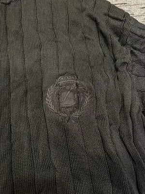 Balenciaga Creased Turtleneck Knit Jumper With Atelier Crest Embroidery