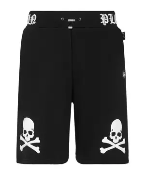 Philipp Plein Skull Printed Drawstring Track Shorts