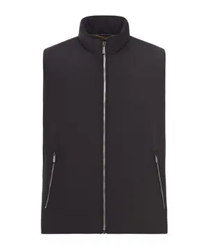 MOORER Zip-fastening Gilet - Black