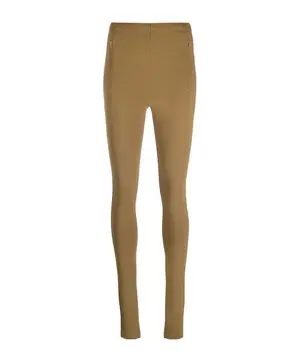 Wardrobe.NYC Ankle-zip High-waist Leggings - Brown