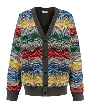 Missoni Zigzag V-neck Cardigan - Black