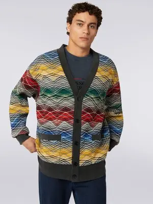 Missoni Zigzag V-neck Cardigan - Black