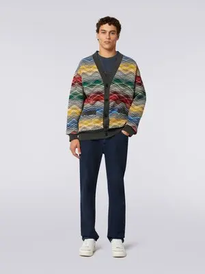 Missoni Zigzag V-neck Cardigan - Black