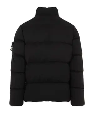 Stone Island Zipped Padded Jacket With Logo Patch