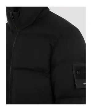Stone Island Zipped Padded Jacket With Logo Patch