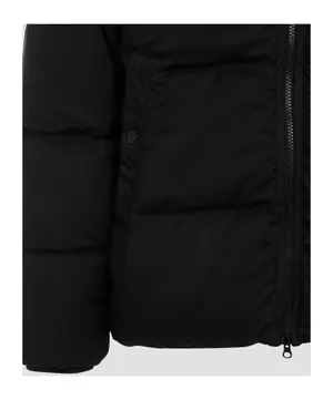 Stone Island Zipped Padded Jacket With Logo Patch