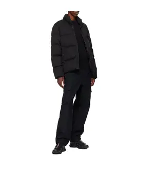 Stone Island Zipped Padded Jacket With Logo Patch