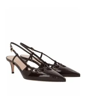 GIANVITO ROSSI Pointed Toe Slingback Pumps - Black