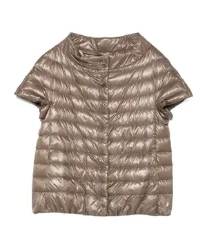 Herno Quilted Short Sleeves Down Jacket - Brown