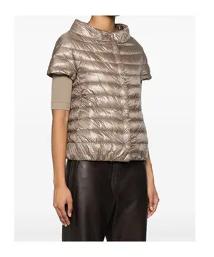 Herno Quilted Short Sleeves Down Jacket - Brown