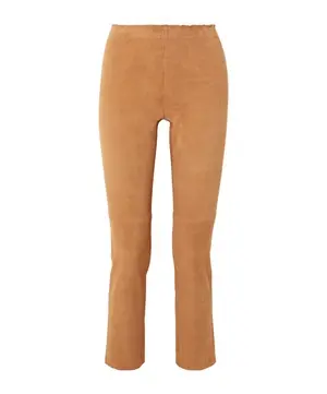 Stouls Jacky Cropped Stretch-suede Leggings - Brown