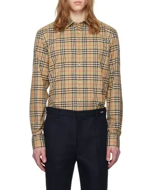 Burberry Long Sleeved Checked Buttoned Shirt
