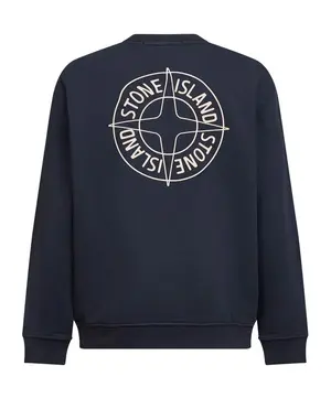 Stone Island Logo Printed Crewneck Sweatshirt
