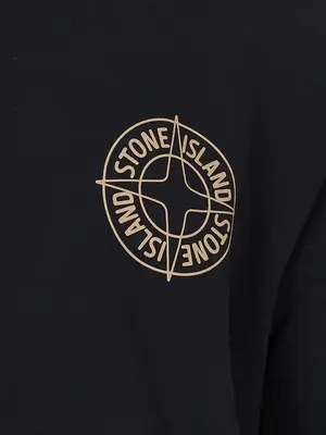 Stone Island Logo Printed Crewneck Sweatshirt