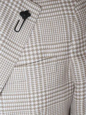 LARDINI Checked Single-breasted Tailored Blazer - Gray