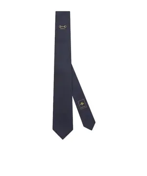 Gucci Silk Jacquard Tie - Dark Blue