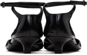 TOTEME Leather Kitten Heels With Ankle Strap