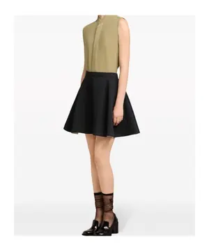 Ami High-waist Pleated Skirt