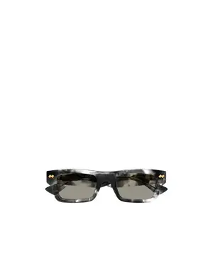 Bottega Veneta Rectangular Acetate Sunglasses - Black