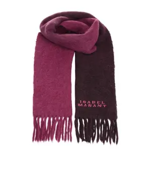 Isabel Marant Étoile Two-tone Fringed Scarf - Red
