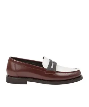 Brunello Cucinelli Round Toe Penny Loafers