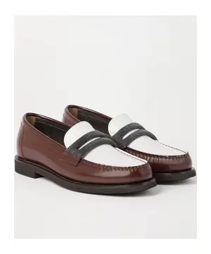 Brunello Cucinelli Round Toe Penny Loafers