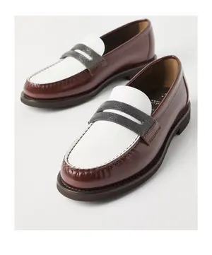 Brunello Cucinelli Round Toe Penny Loafers