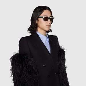Gucci Rectangular Frame Sunglasses - Gray