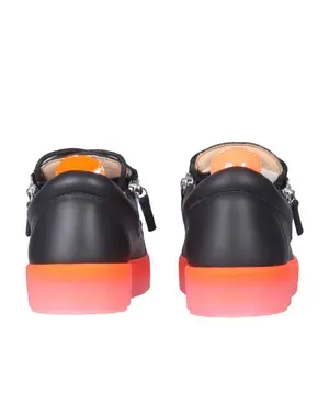 GIUSEPPE ZANOTTI Frankie Lace-up Sneakers With Side Zipper - Black