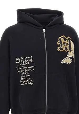 Amiri Logo Patch Zip-up Hoodie