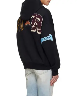 Amiri Logo Patch Zip-up Hoodie