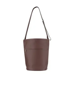 TOD'S Logo Embossed Bucket Bag - Red