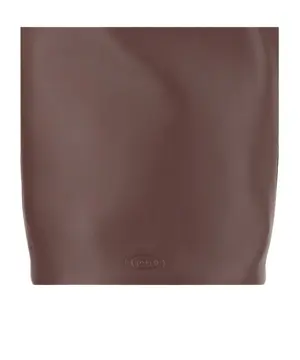 TOD'S Logo Embossed Bucket Bag - Red