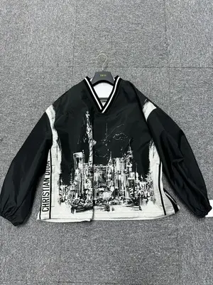Dior Pullover Anorak With V-neck And Drawstring Hem