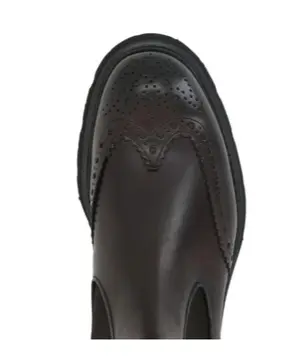 DOUCAL'S Triumph Chelsea Boots With Brogue Detailing - Black
