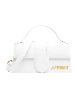 Jacquemus Logo Plaque Top Handle Bag - White