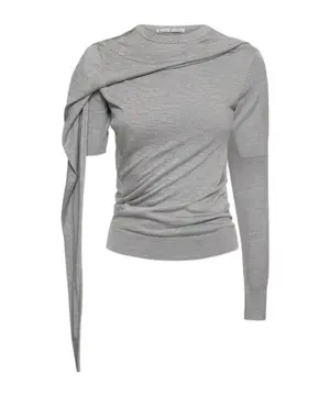 Acne Studios Asymmetrical Crew Neck Top
