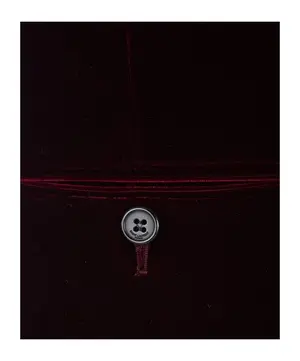 Saint Laurent Cropped Velvet Fla Pants - Red