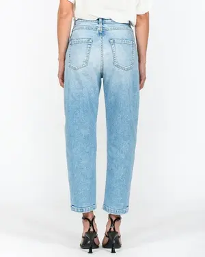 Icons Name Faded Zipper Denim Pants