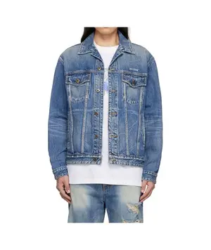 We11Done Logo Embroidered Denim Jacket