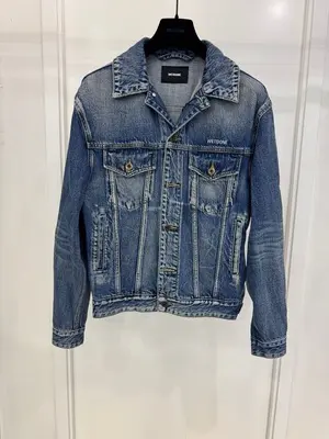 We11Done Logo Embroidered Denim Jacket