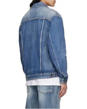 We11Done Logo Embroidered Denim Jacket