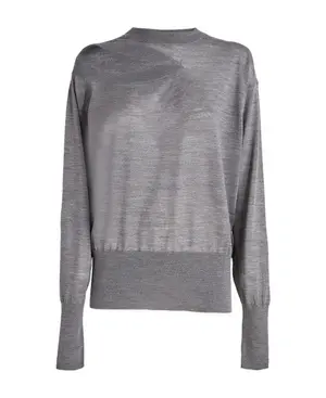 Stella McCartney Cut-out Detail Crewneck Knitted Top - Gray