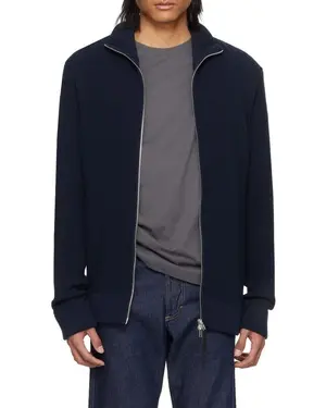 MAISON MARGIELA Zip-up Knitted Sweater - Black