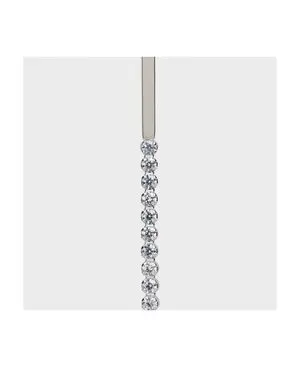 Celine Edwige Earrings In Brass With Rhodium Finish And Crystals