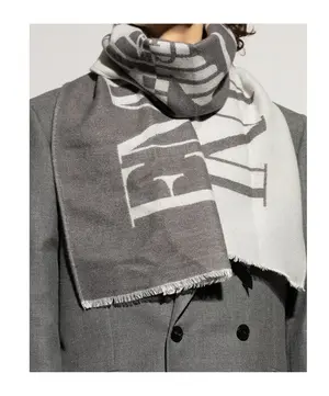 Emporio Armani Two-toned Scarf - Black