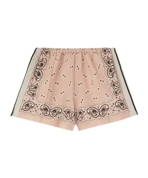 Palm Angels Paisley Print Track Shorts - Nude