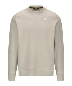 K-WAY Medine Logo Patch Crewneck Sweatshirt - Nude