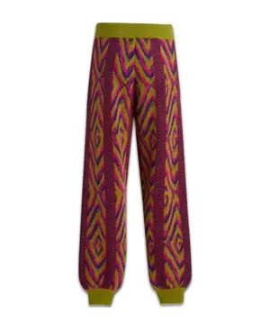 Gucci Patterned Jacquard Drawstring Pants - Brown