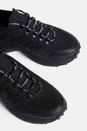 Dsquared2 Textured Lace-up Sneakers - Black